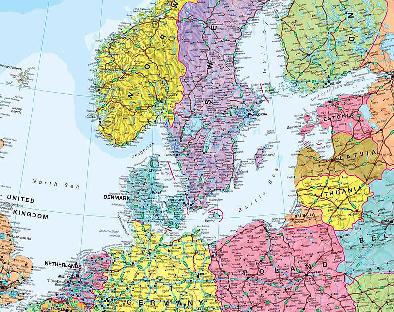 Mappa Murale d'Europa - con cartografia